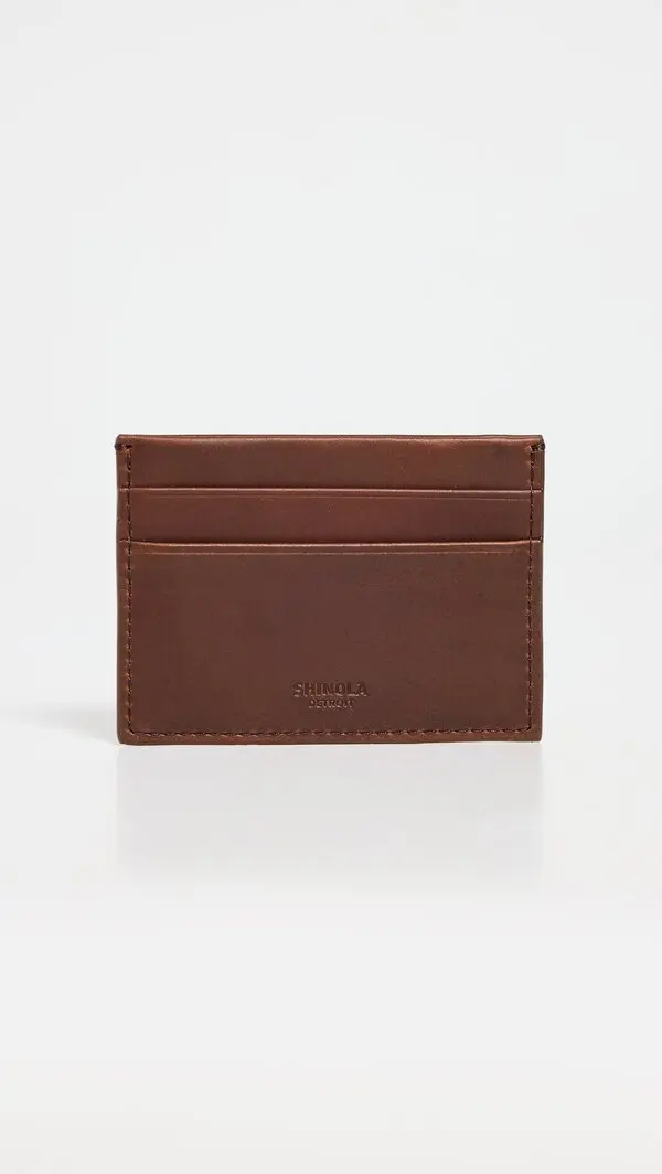 Shinola Leather Card Case - Medbrown