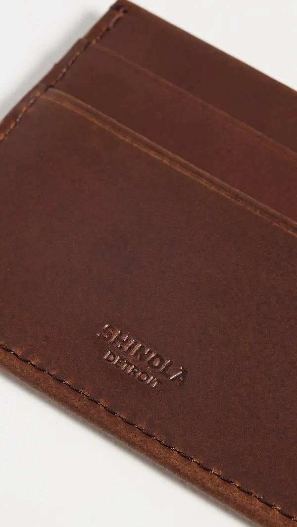 Shinola Leather Card Case - Medbrown