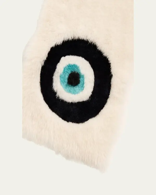 Pologeorgis Evil Eye Merino Shearling Scarf