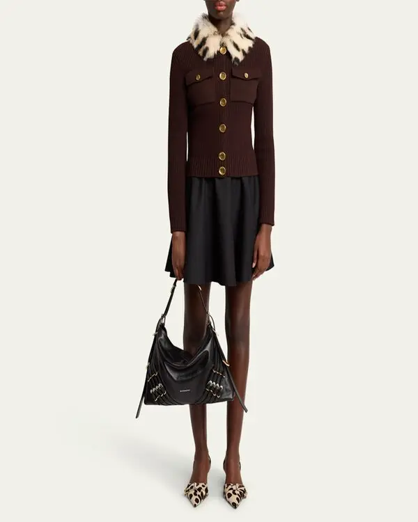 Givenchy Voyou Medium Leather Shoulder Bag
