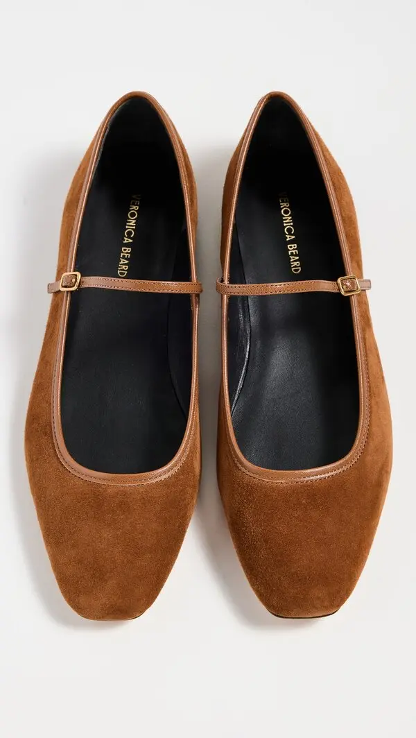 Veronica Beard Ellie Flats - Caramel