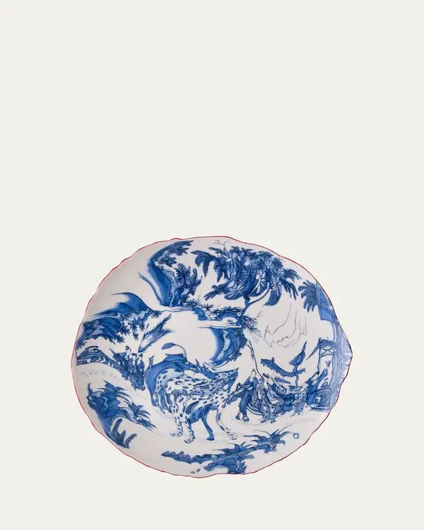 SELETTI Diesel Classics On Acid Chinoiserie Dinner Plate - White-blue-red