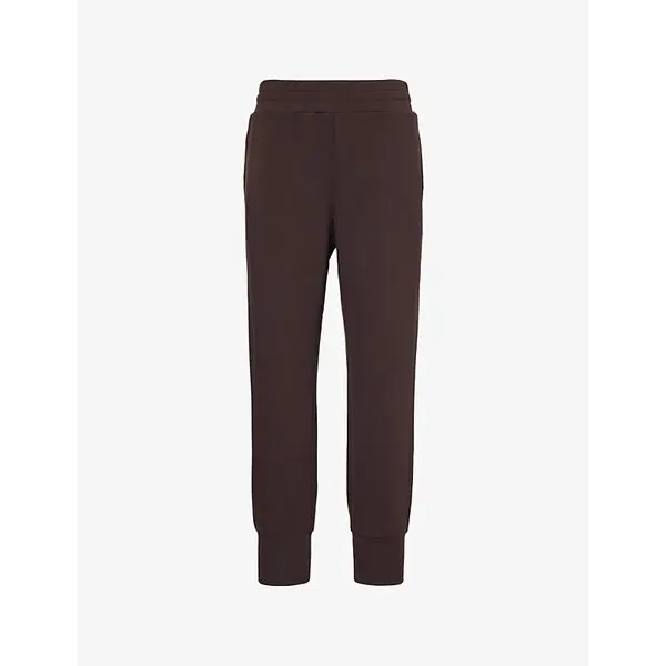 Varley Slip-pocket Elasticated-waistband Stretch-jersey Jogging Bottoms - Coffee Bean