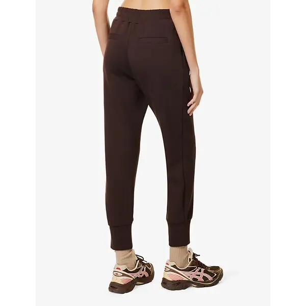 Varley Slip-pocket Elasticated-waistband Stretch-jersey Jogging Bottoms - Coffee Bean