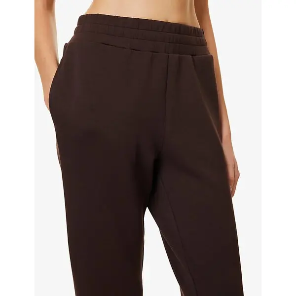 Varley Slip-pocket Elasticated-waistband Stretch-jersey Jogging Bottoms - Coffee Bean