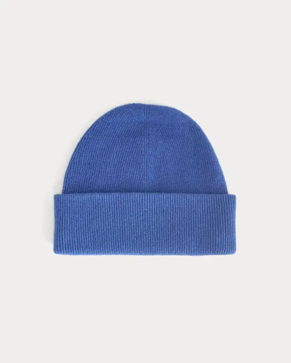 Everlane Ribbed Wool And Hemp Blend Beanie - Classic Blue