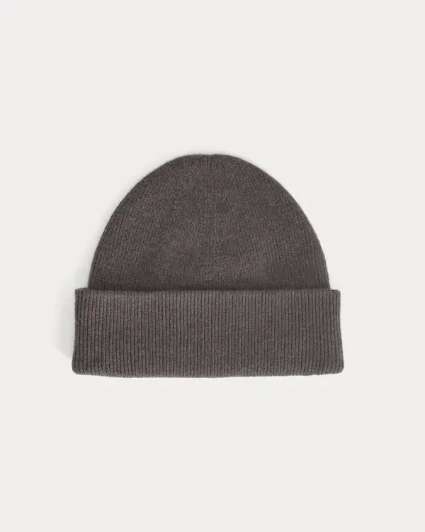 Everlane Ribbed Wool And Hemp Blend Beanie - Heathered Burgundy
