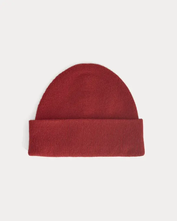 Everlane Cabin Beanie - Berry Red