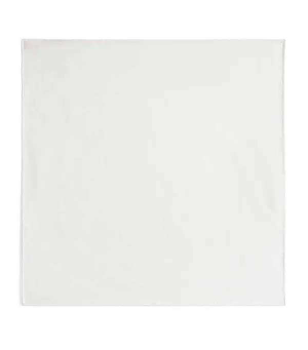 Brioni Cotton Pocket Square - White
