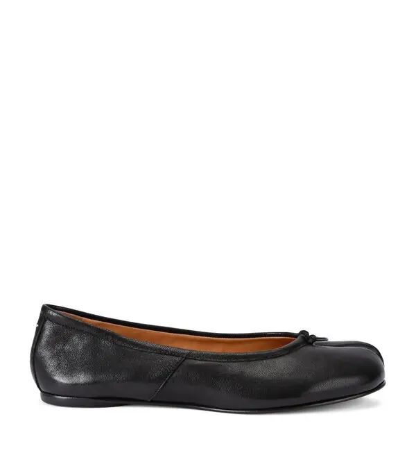 MAISON MARGIELA Leather Tabi Ballerina Flats - Black