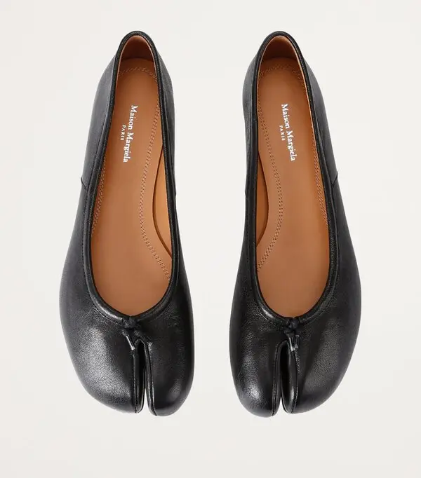 MAISON MARGIELA Leather Tabi Ballerina Flats - Black