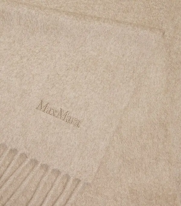 Max Mara Cashmere Fringed Scarf - Beige