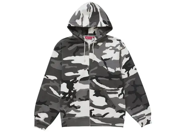 Supreme Work Zip Up Hooded Sweatshirt - Snow Camo