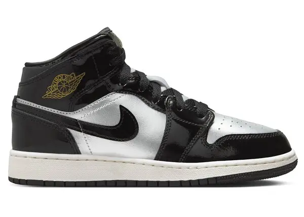 JORDAN 1 Mid Se Sneakers - Black/metallic Silver/sail