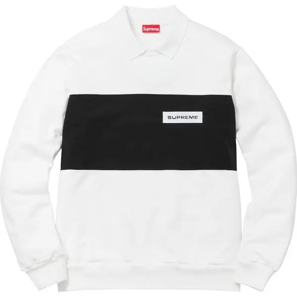 Supreme Polo Shirt Crewneck Sweatshirt - White