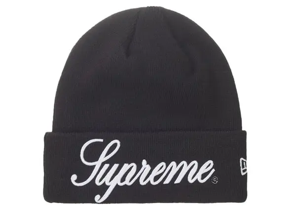 Supreme New Era Script Beanie - Black
