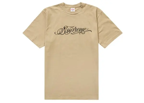 Supreme Script Tee Shirt - Khaki