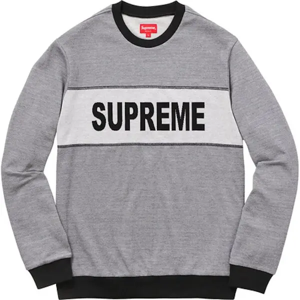 Supreme Tonal Stripe Logo Crewneck