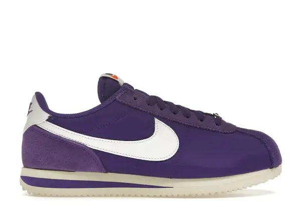 Nike Cortez Textile Sneakers - Field Purple/alabaster/safety Orange