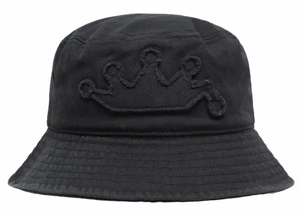 StÜssy Applique Crown Bucket Hat - Black