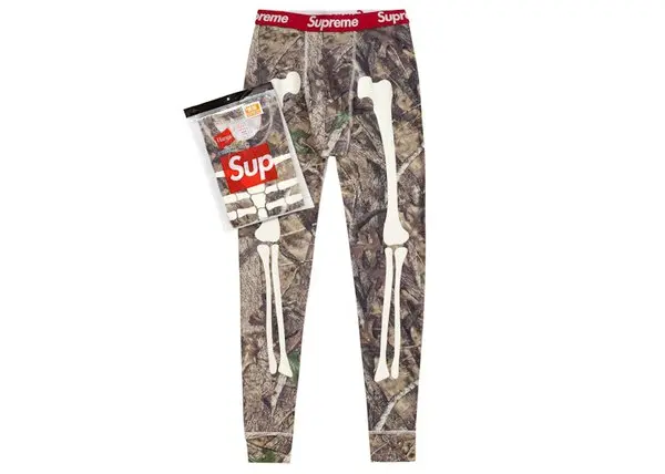 Supreme Hanes Bones Thermal Pant 1 Pack - Woodland Camo