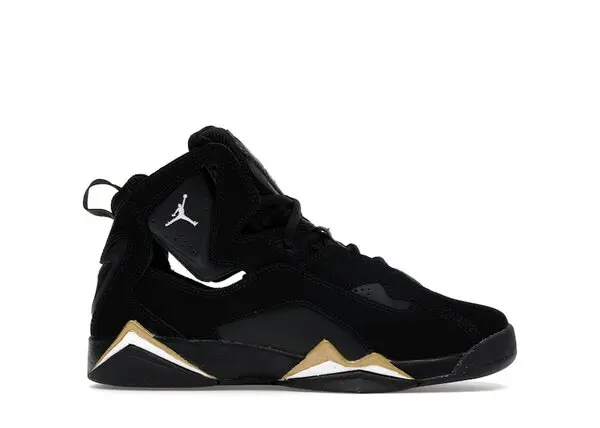 JORDAN True Flight High-top Sneakers - Black/metallic Gold/white