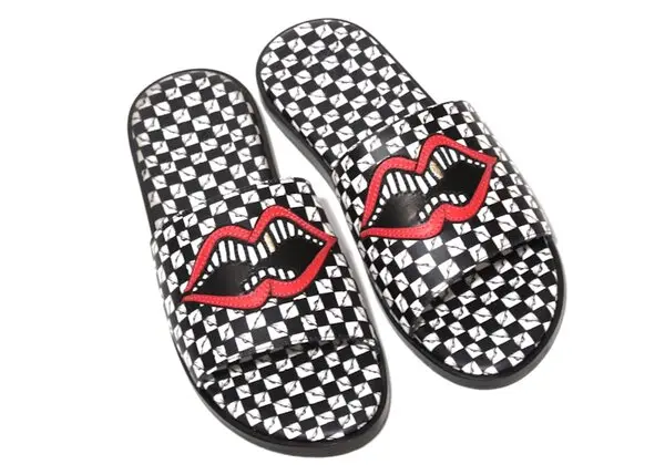 Chrome Hearts Chomper Slides Checker Pattern