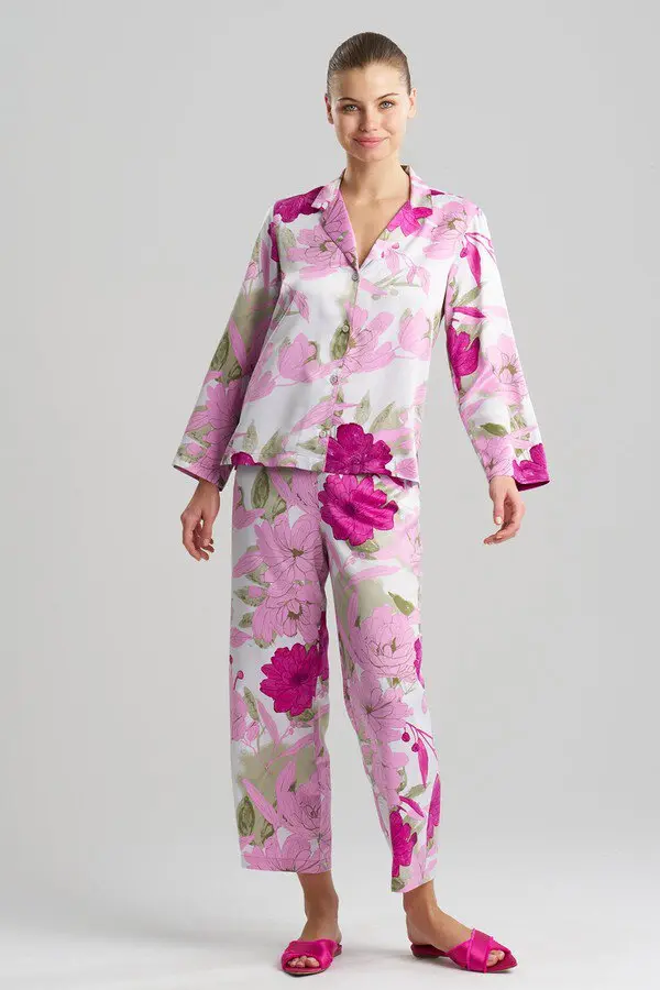 Natori Peony Blossom Notch Pj - Pink