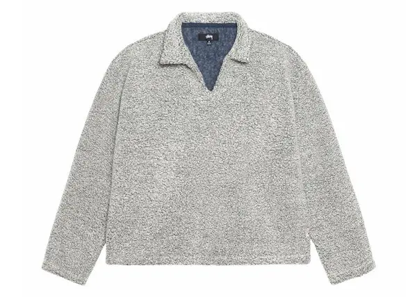 StÜssy Wool Blend Sherpa Pullover - Cloud