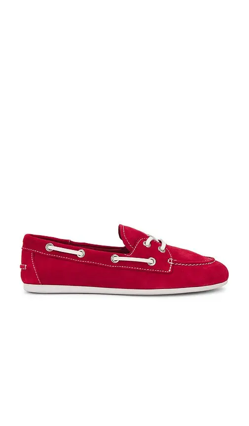 Jeffrey Campbell Boast Flat - Red Suede White