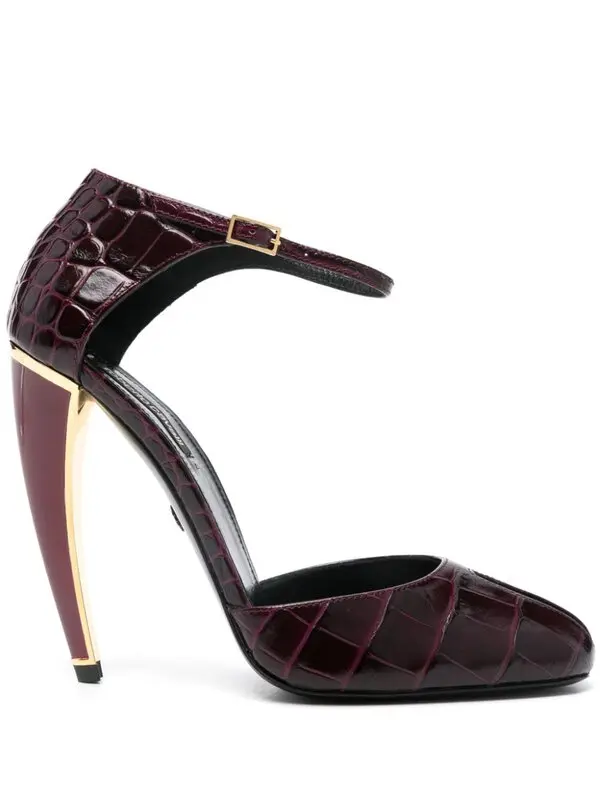 Roberto Cavalli 125mm Embossed-leather Pumps