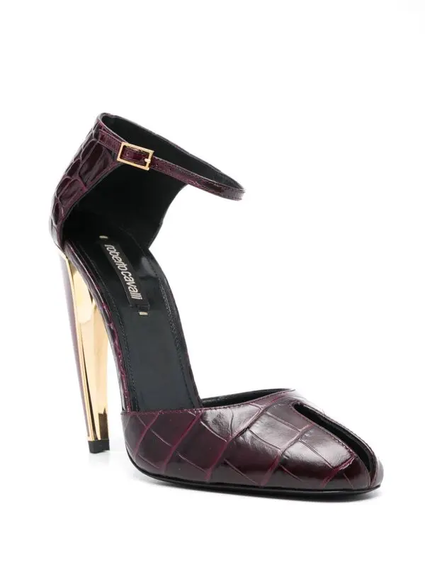 Roberto Cavalli 125mm Embossed-leather Pumps