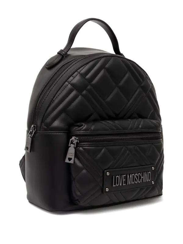 Moschino LETTERING LOGO BACKPACK Love Moschino logo-lettering Backpack | Black | FARFETCH main image 2