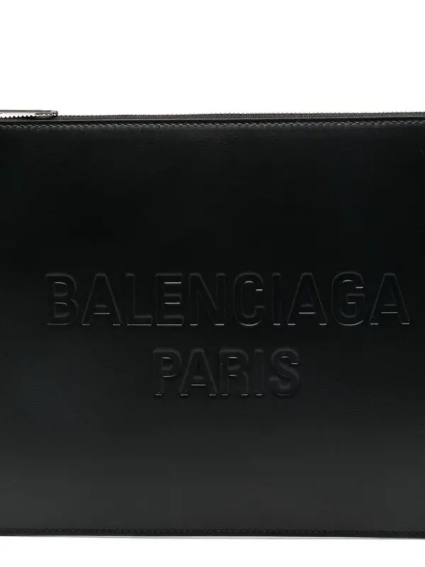 Balenciaga Logo-debossed Clutch