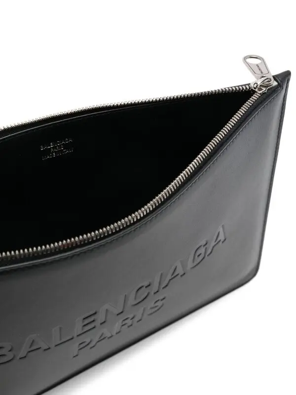 Balenciaga Logo-debossed Clutch