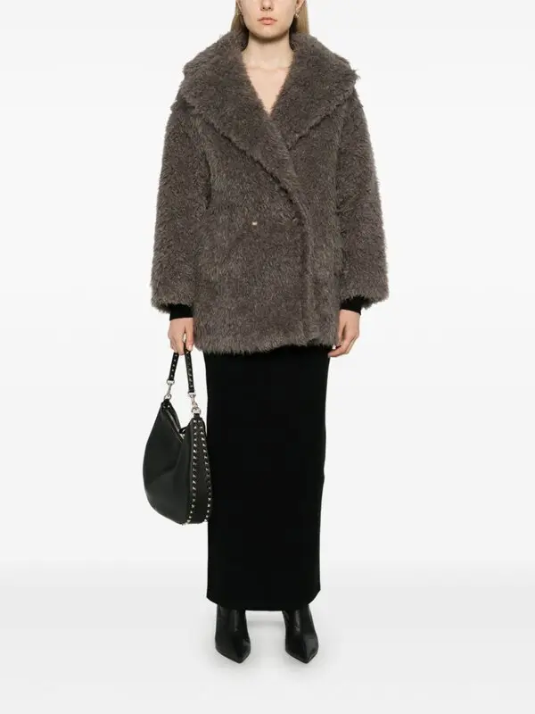 BLANCA VITA Faux-shearling Coat - Grey