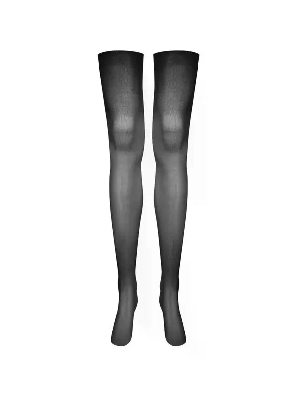 MAISON CLOSE Thigh High Stockings With Lurex Trim - Black