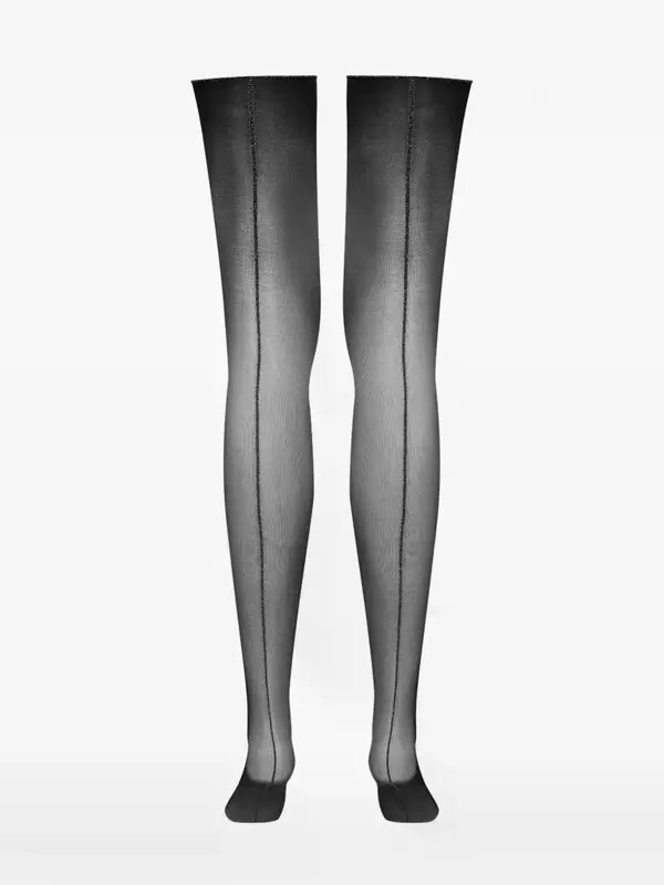 MAISON CLOSE Thigh High Stockings With Lurex Trim