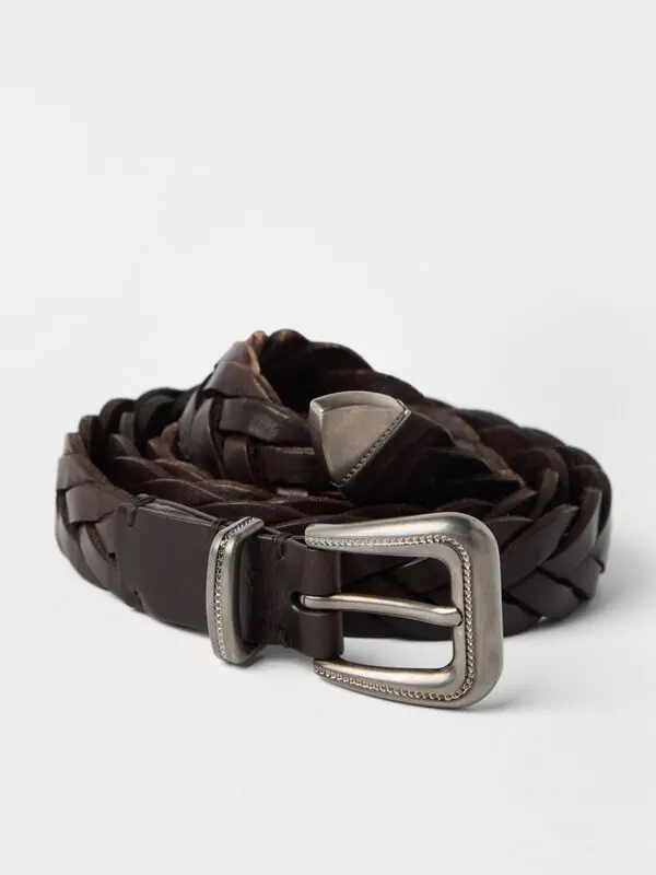 Brunello Cucinelli Braided Leather Belt - Brown