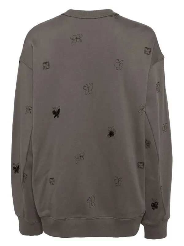 JNBY Butterfly-embroidered Sweatshirt - Grey