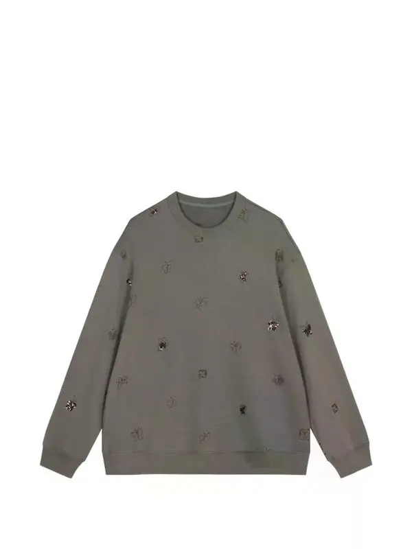JNBY Butterfly-embroidered Sweatshirt - Grey