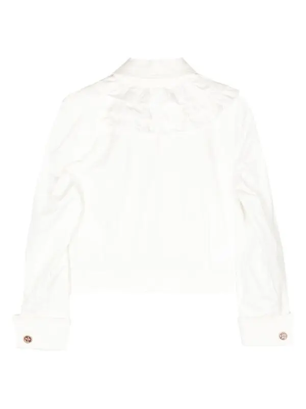 EDWARD ACHOUR PARIS Ruffle-trim Shirt Jacket