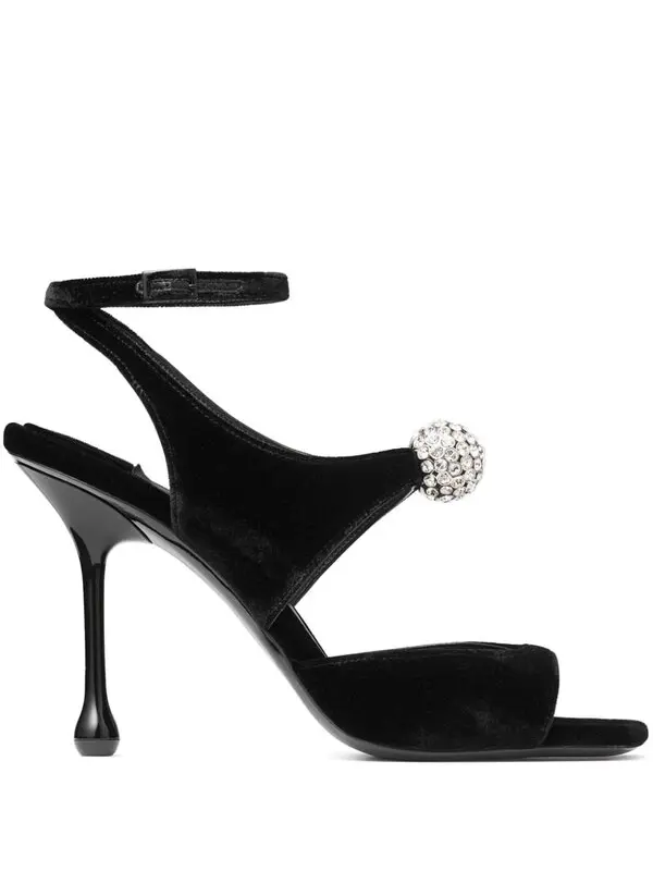 JIMMY CHOO 95mm Orb Embellished Sandals
