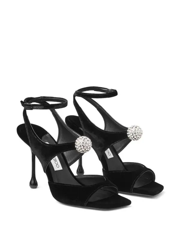 JIMMY CHOO 95mm Orb Embellished Sandals