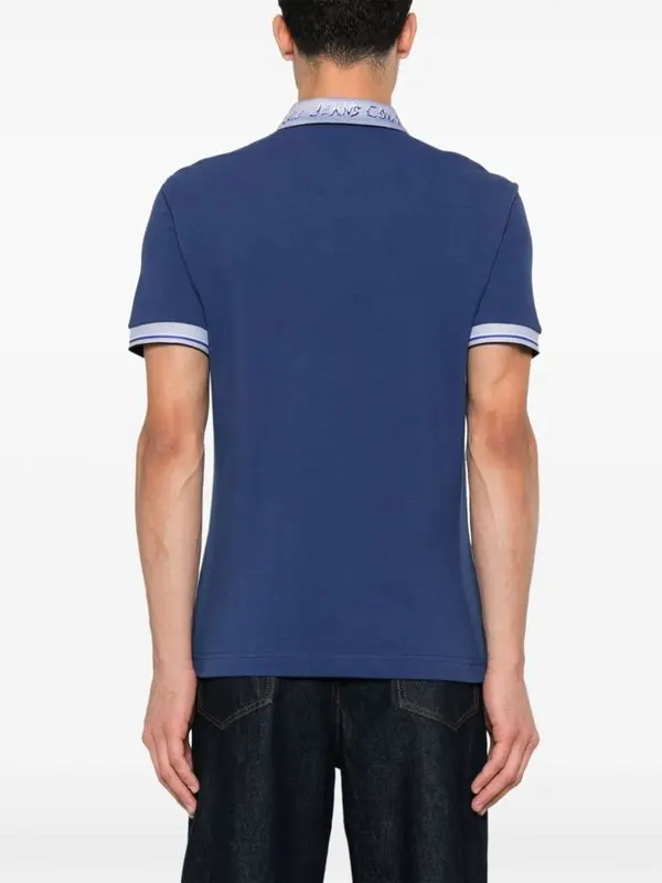 Versace Logo-collar Polo Shirt