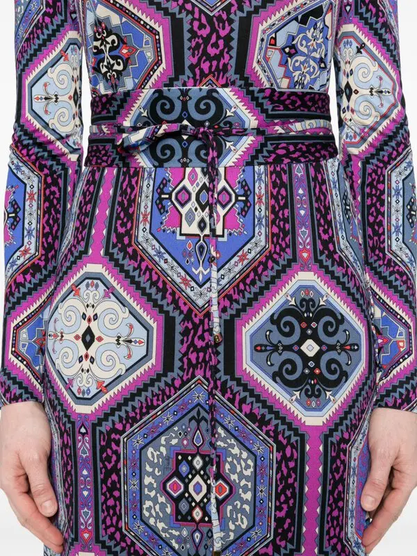 Emilio Pucci Geometric-print Midi Dress