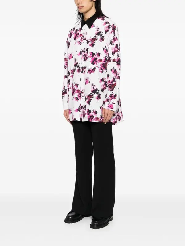 Yohji Yamamoto Khadi Flower Printed Shirt