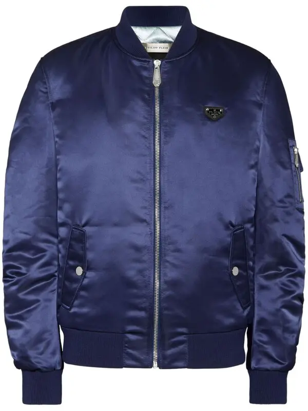Philipp Plein Top Gun Bomber Jacket - Blue