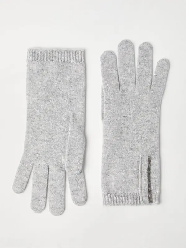 Brunello Cucinelli Cashmere Gloves - Grey