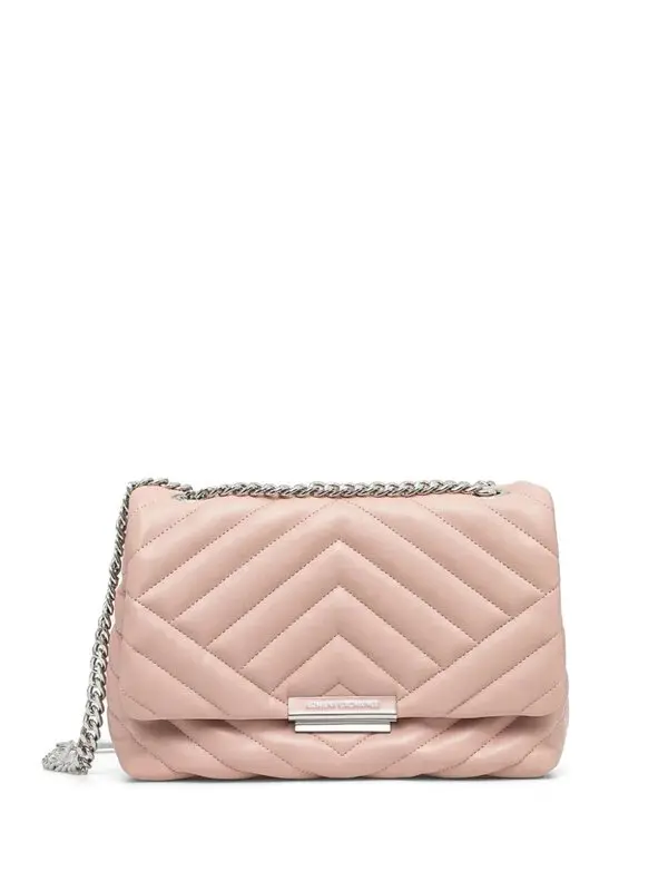Armani Exchange Logo-plaque Quilted Shoulder Bag - Pink